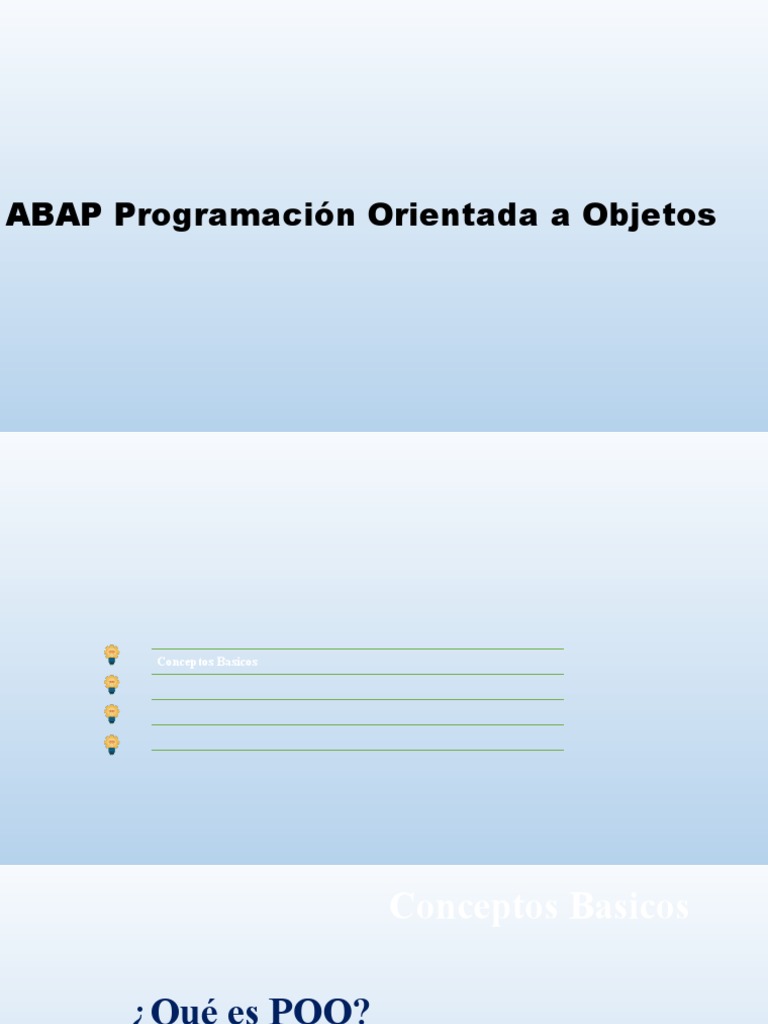ABAP - POO Conceptos Basicos | PDF | Objeto (informática ...