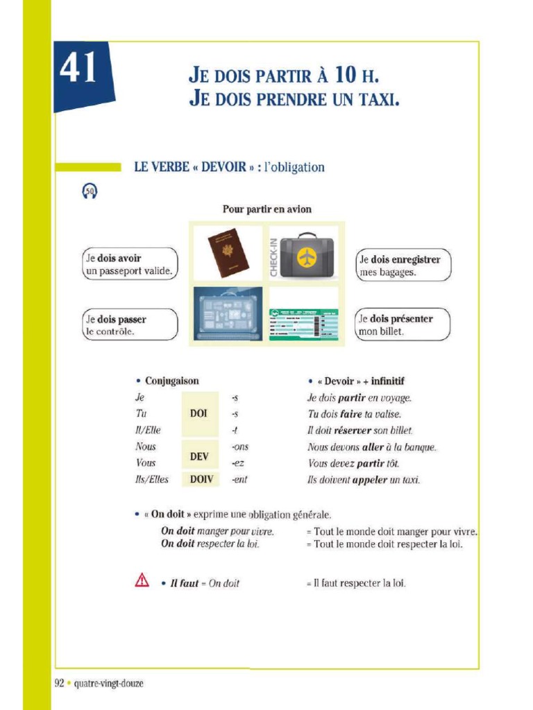 Conjugaison Du Verbe Devoir | PDF