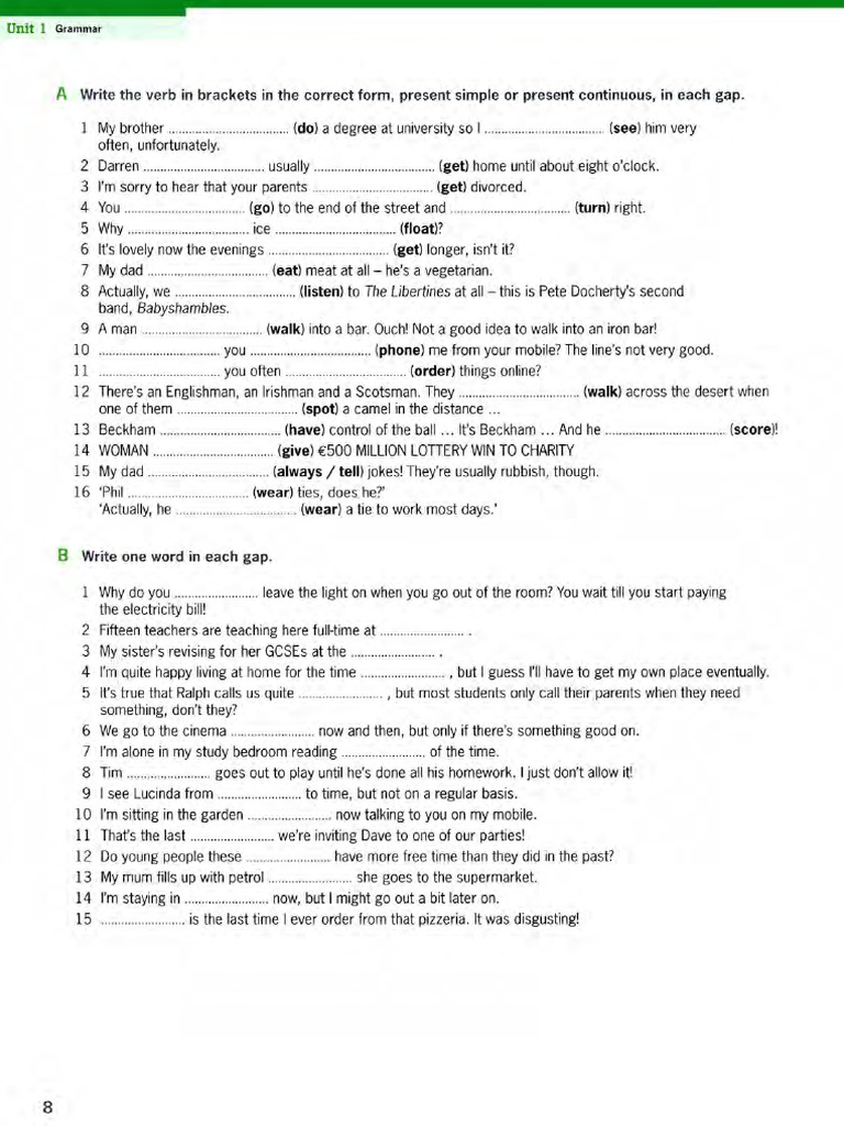 Unit 1 Exercises - Optimized | PDF