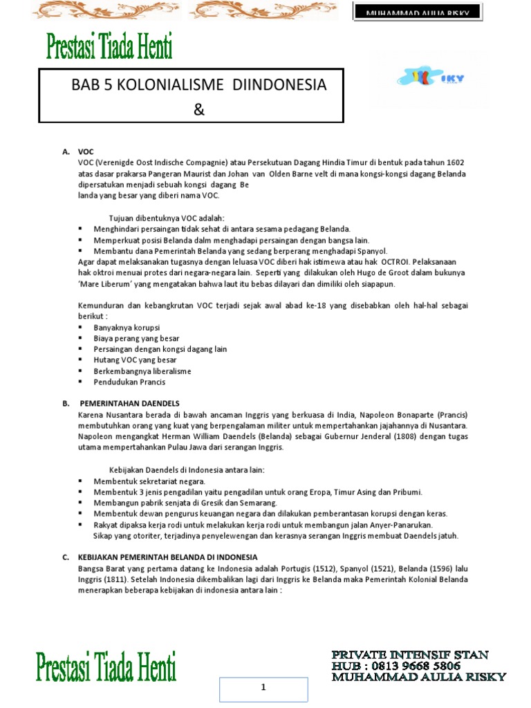 Bab 5 TWK Kolonialisme | PDF