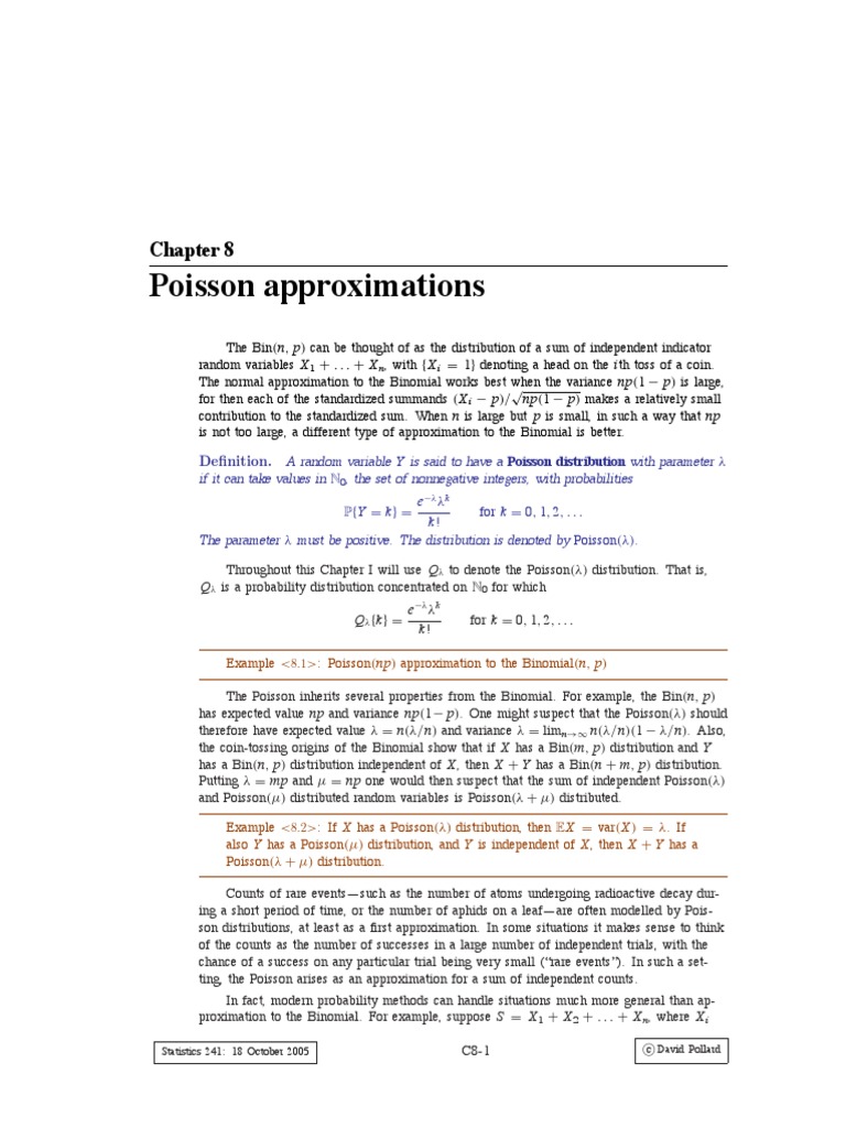 Poisson Approximations | Download Free PDF | Poisson Distribution ...