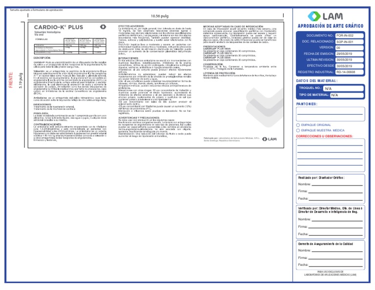 Cardio K Plus | PDF | Tableta (Farmacia) | Drogas