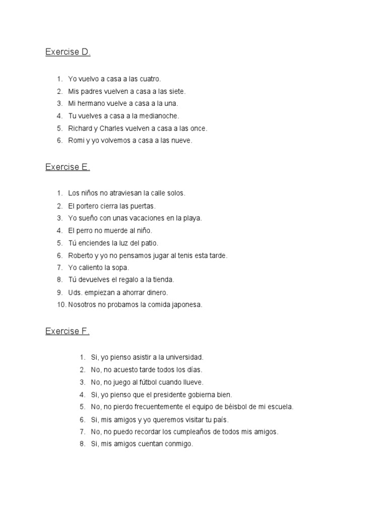 Verbos Que Cambian de Raíz | PDF