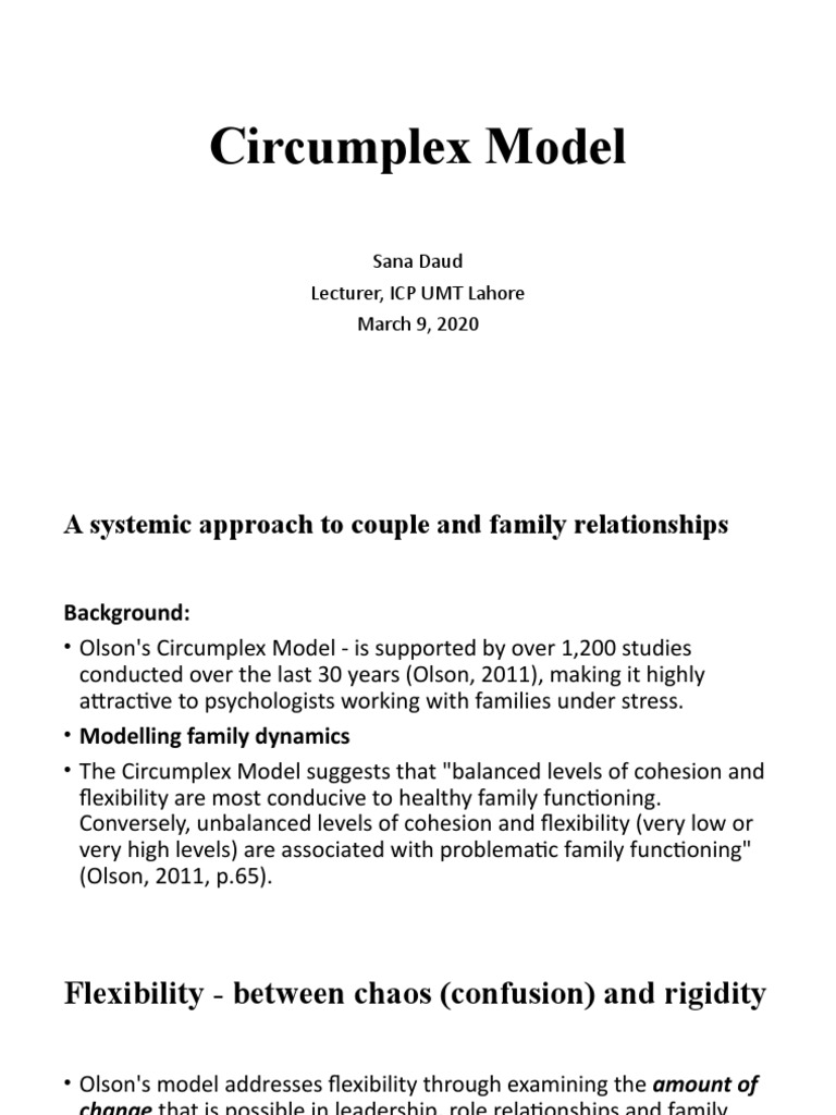 Circumplex Model: Sana Daud Lecturer, ICP UMT Lahore March 9, 2020 ...