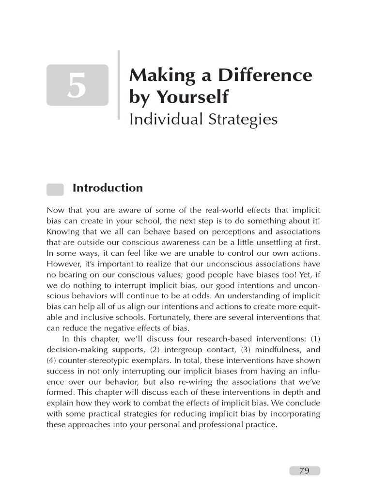 13 Make A Difference | PDF | Bias | Mindfulness