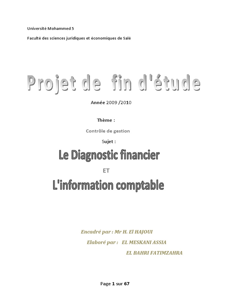 LE PFE Memoire | PDF | Fonds de roulement | Comptabilité