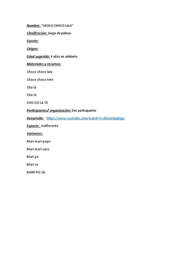Choco Choco Lala | PDF