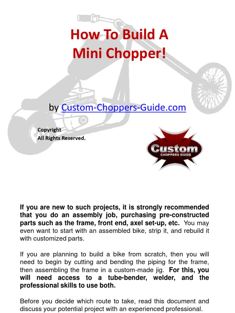 How To Build A Mini Chopper | PDF | Vehicles | Land Vehicles