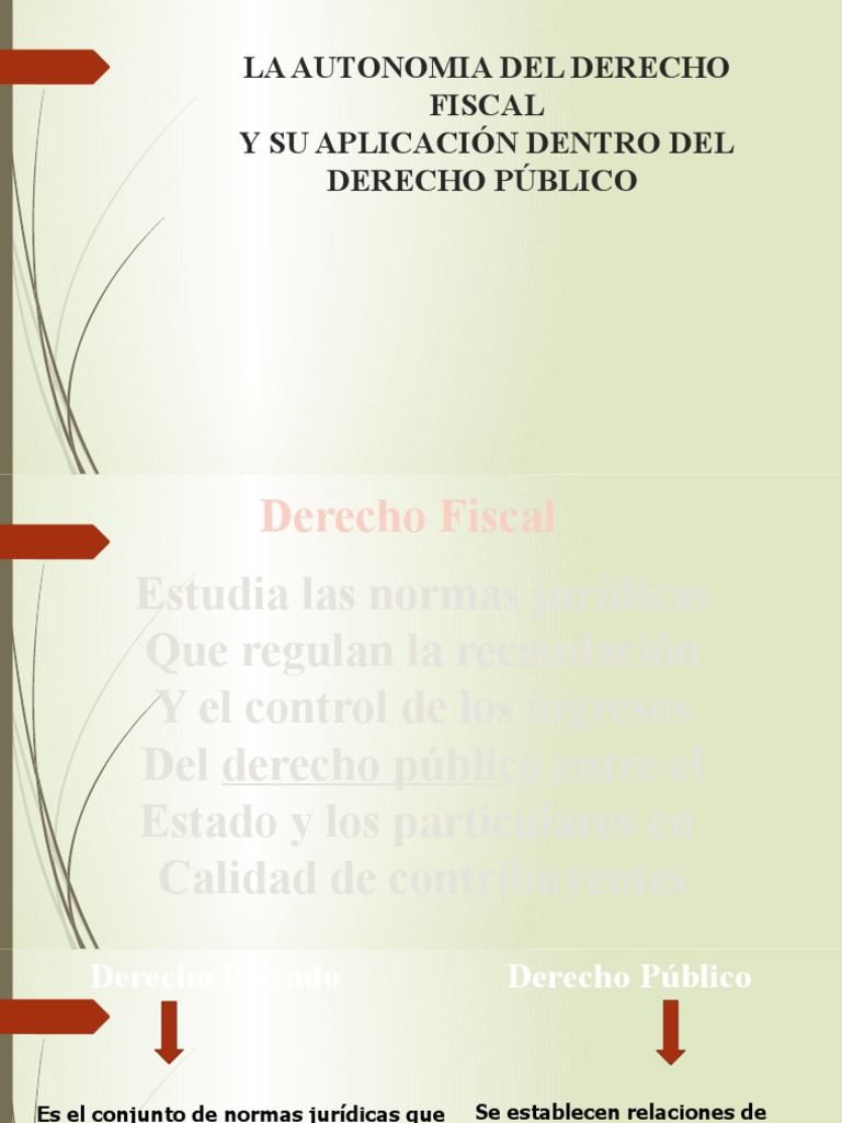 Autonomia Del Derecho Fiscal | PDF