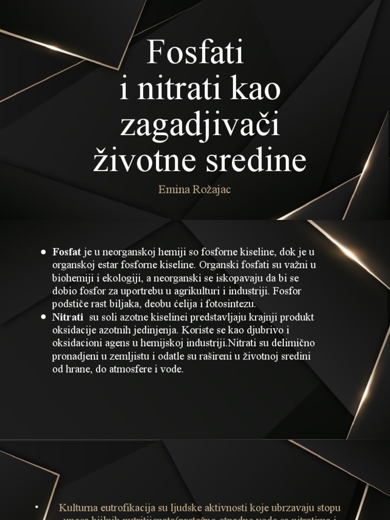 Fosfati I Nitrati. | PDF
