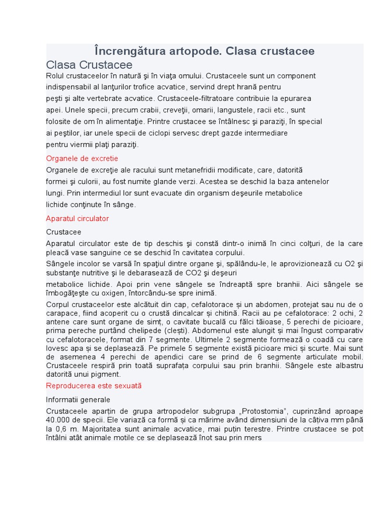 Crustacee | PDF
