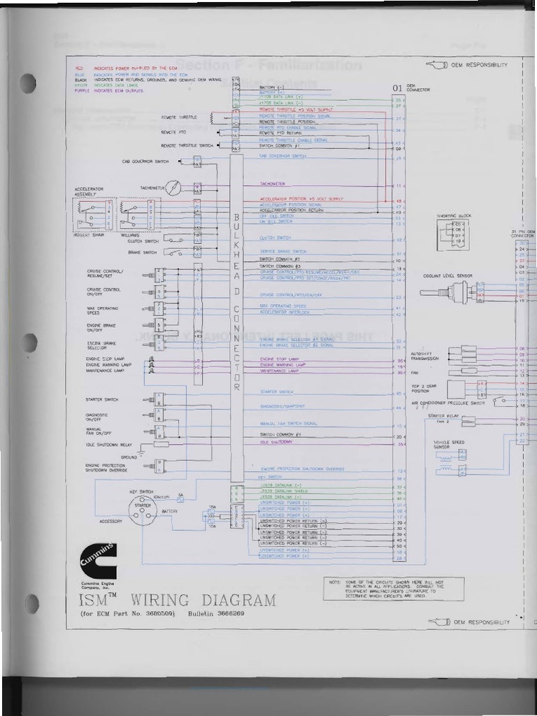 Cummins Ism Engine Wiring Diagram | PDF
