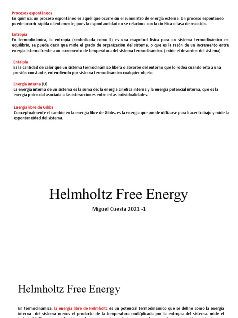 Energia Libre de Helmont | PDF