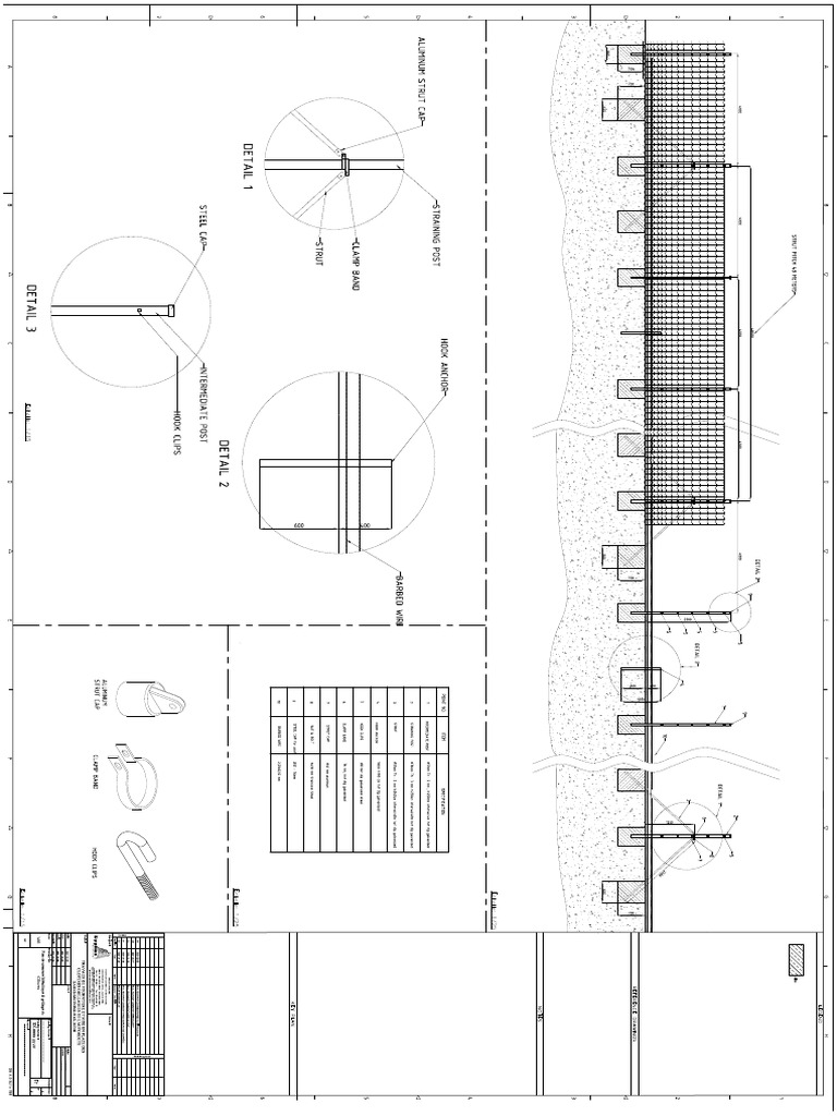 Plan de Structure Clôture Grillagée | PDF