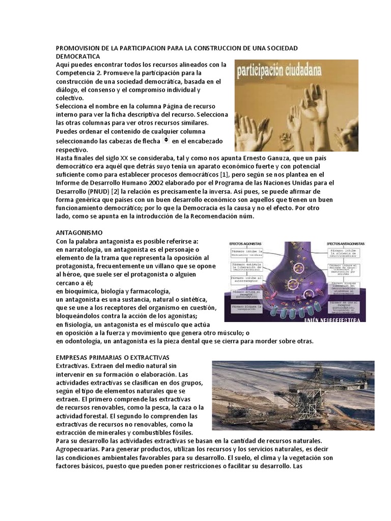 Promovision De La Participacion Para La Construccion De Una Sociedad