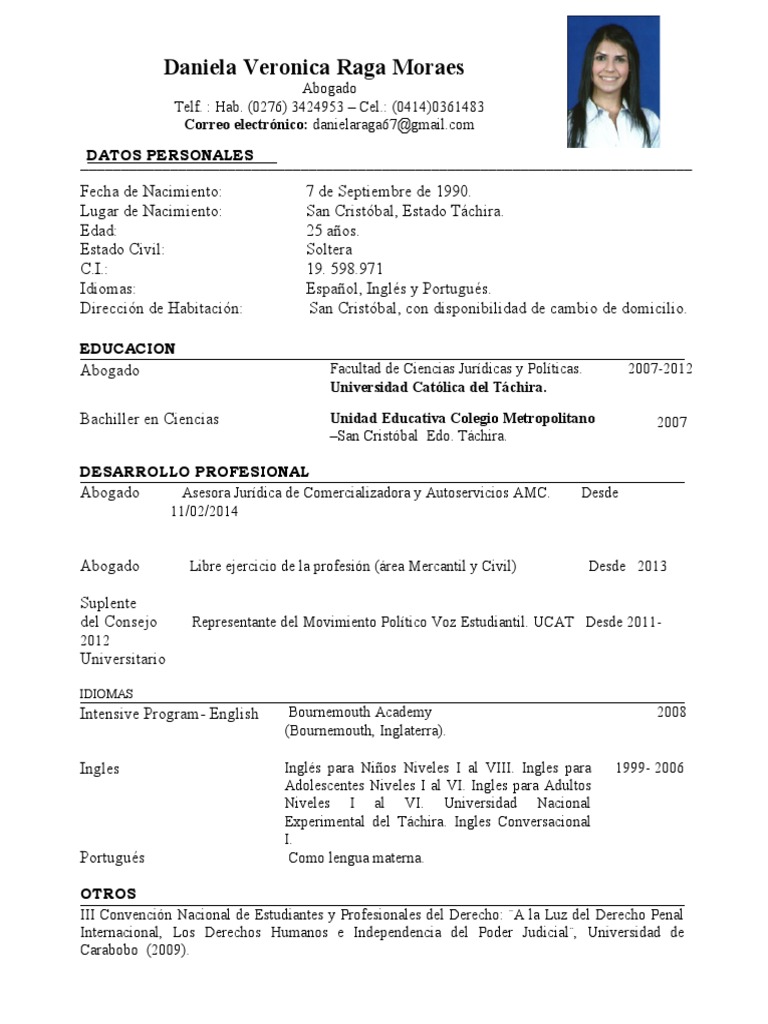 Curriculum Daniela | PDF | Justicia | Crimen y violencia