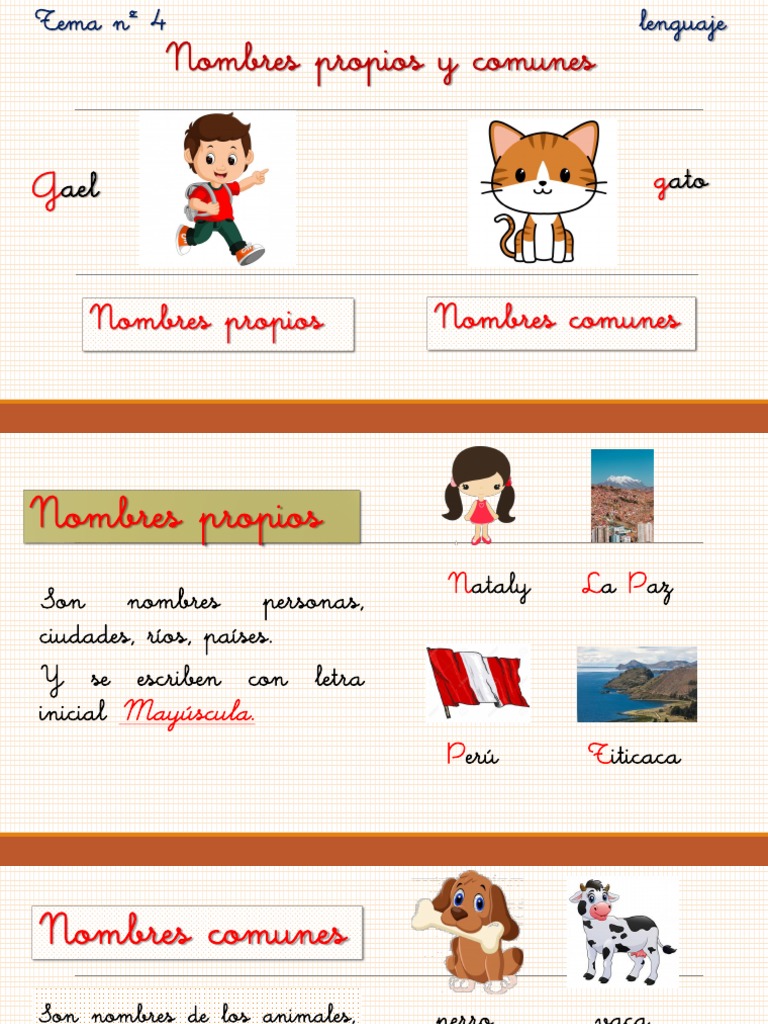 Nombres Propios Comunes | PDF