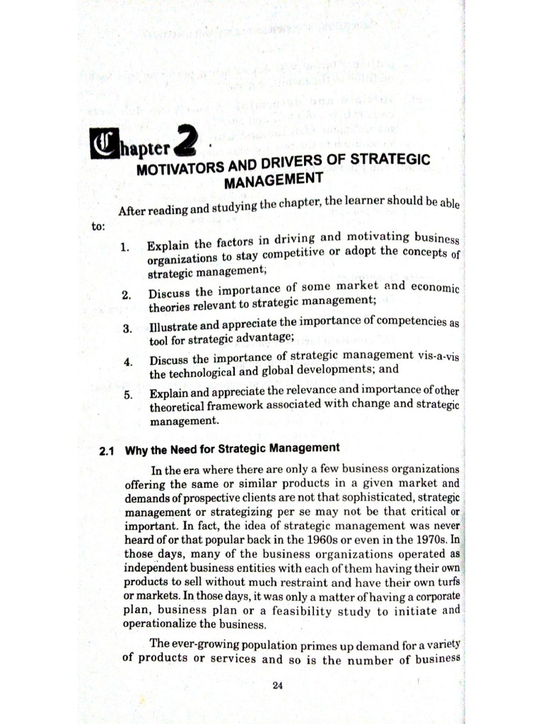 Strategic Management Chapter 2 | PDF