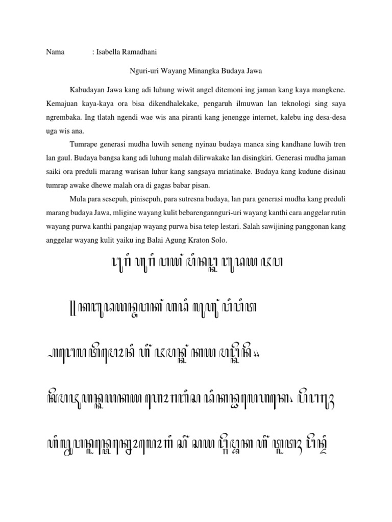 Aksara Latin Translit Jawa | PDF