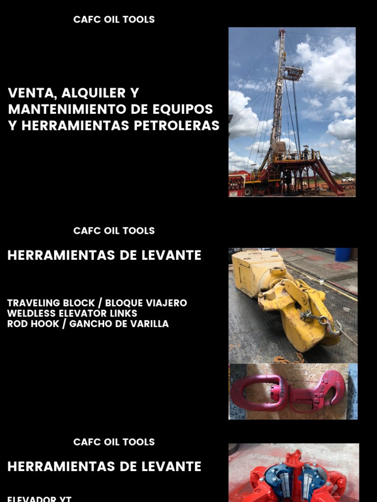 Brochure Cafc Oil Tools Venta, Alquiler y Mantenimiento de Equipos y ...