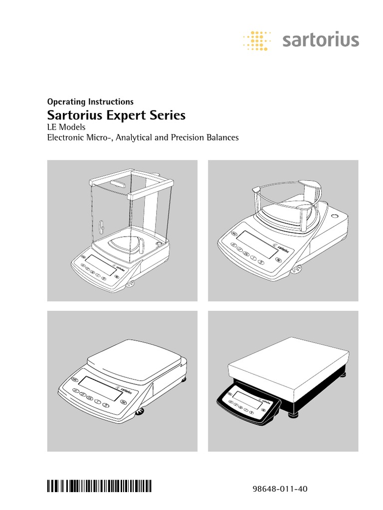 Sartorius LE225D Balance | PDF | Calibration | Alternating Current