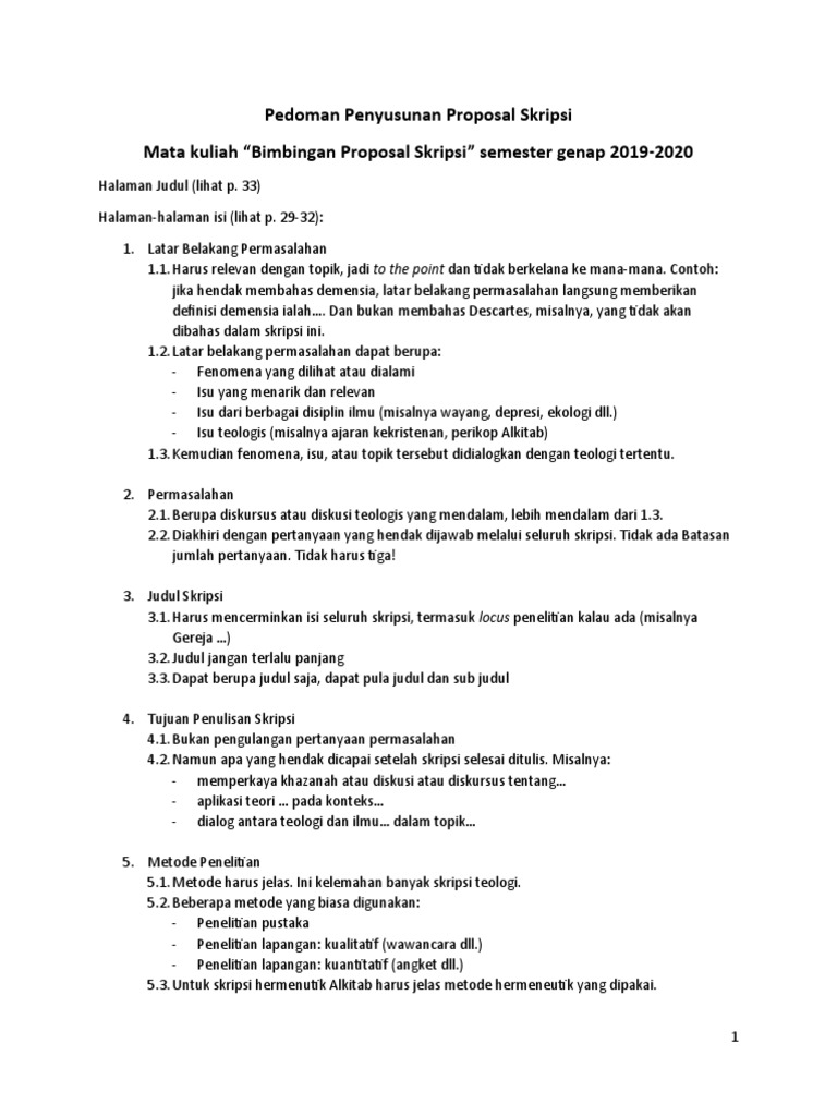 Proposal Skripsi | PDF