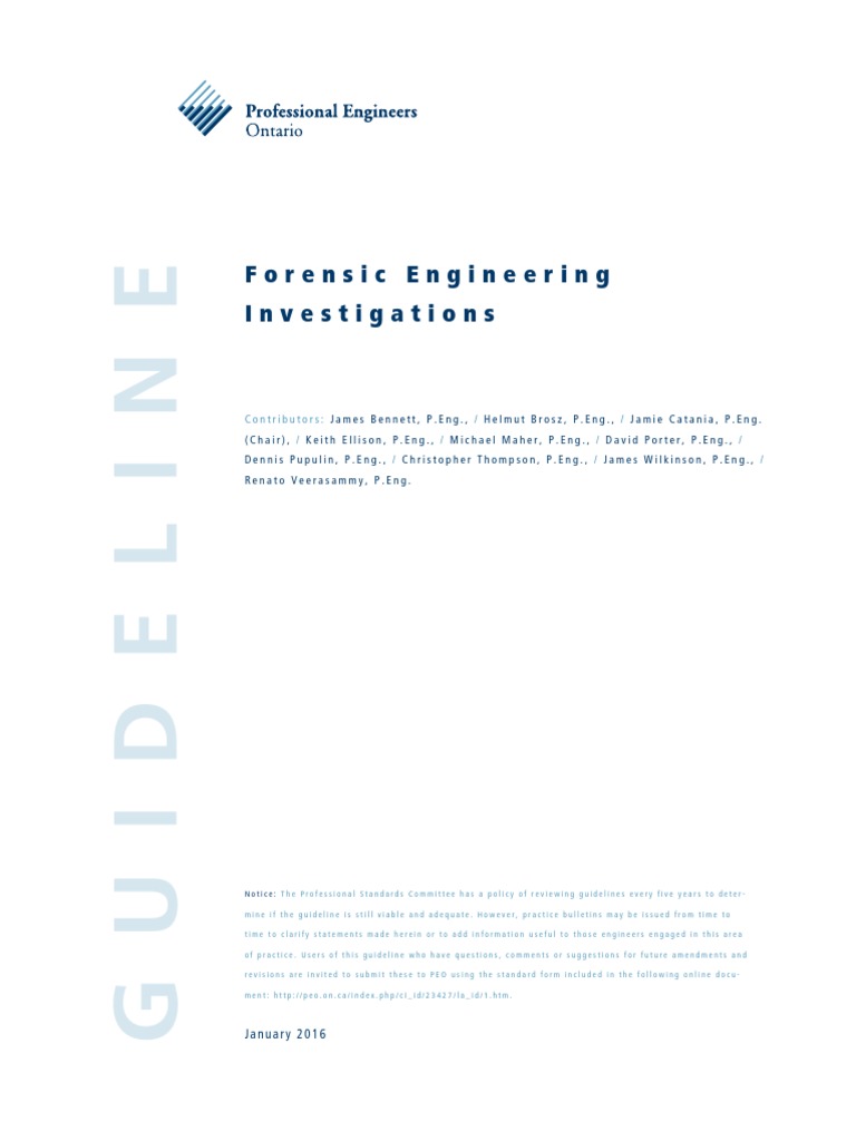 Forensic Engineering Investigations: Contributors | PDF | Engineer ...