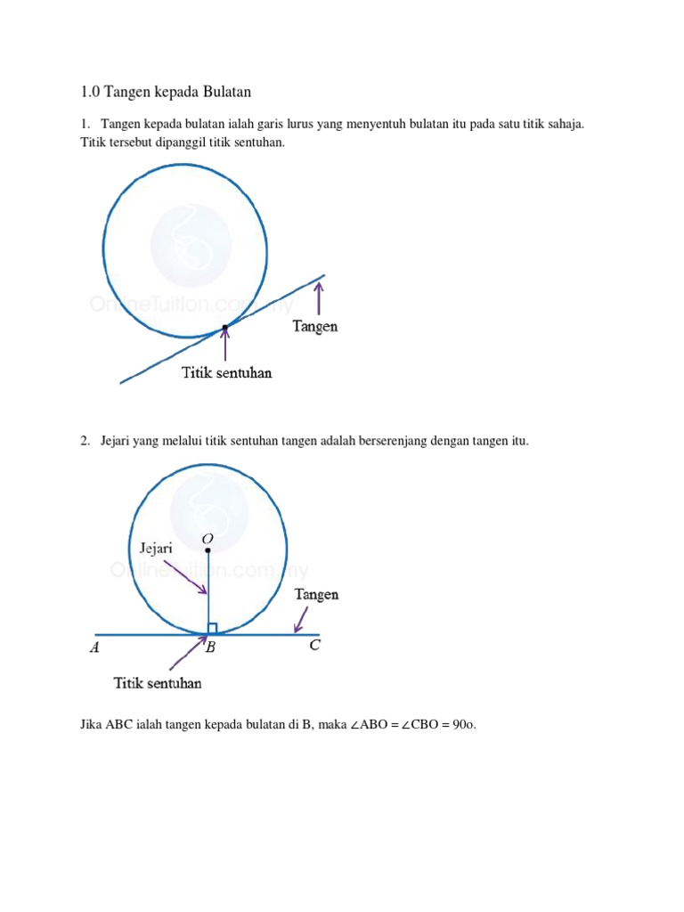 Nota Bab 6 Sudut Dan Tangen 2 | PDF