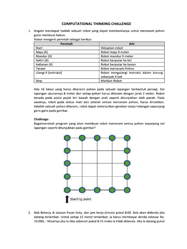 Computational Thinking Challenge | PDF