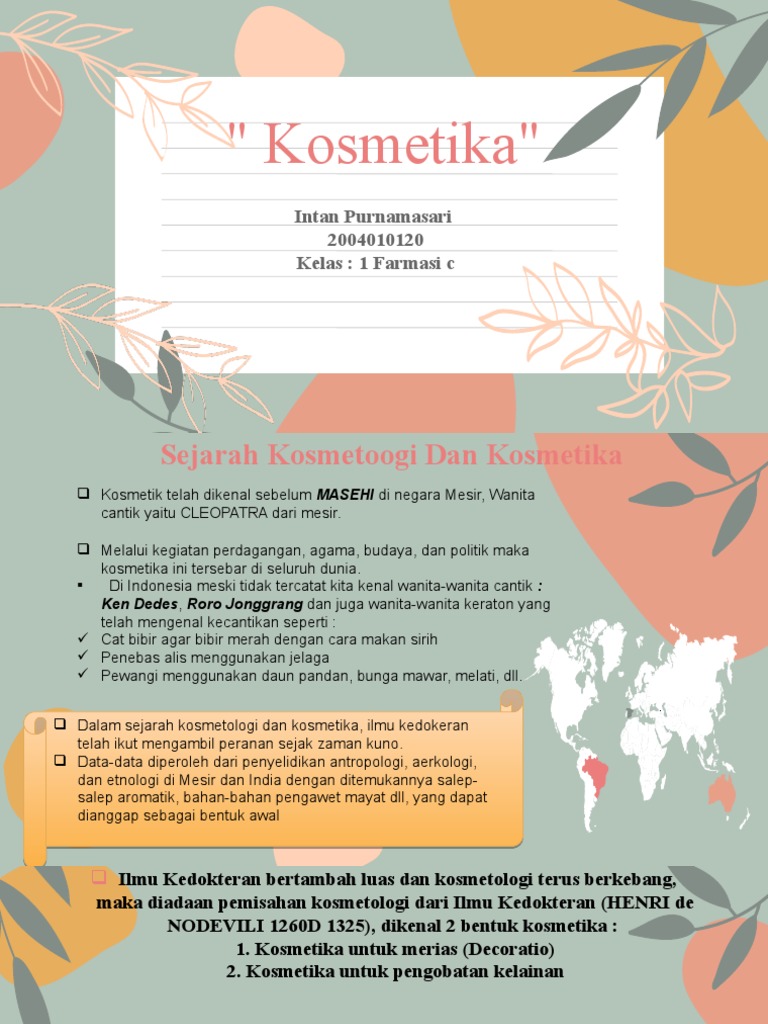 Sejarah dan Jenis Kosmetika | PDF | Kesehatan Holistik