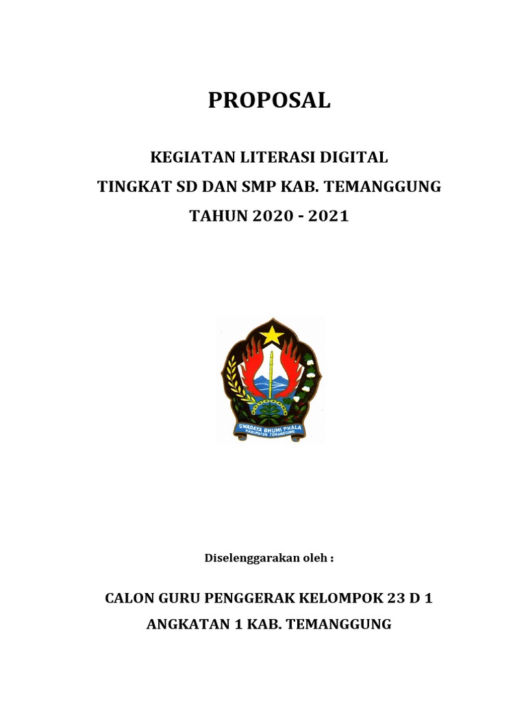 Proposal Literasi Digital - Awal | PDF