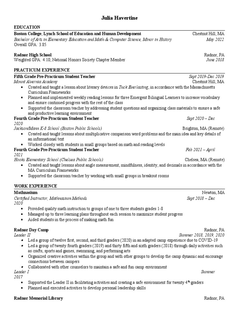 Math Problem Solving Resume | Download Free PDF | Mentorship | Teachers
