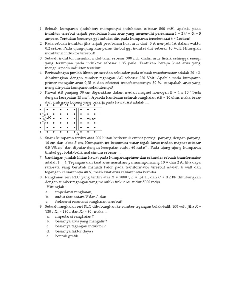 Soal Fisika Listrik dan Magnetisme | PDF | Sains & Matematika