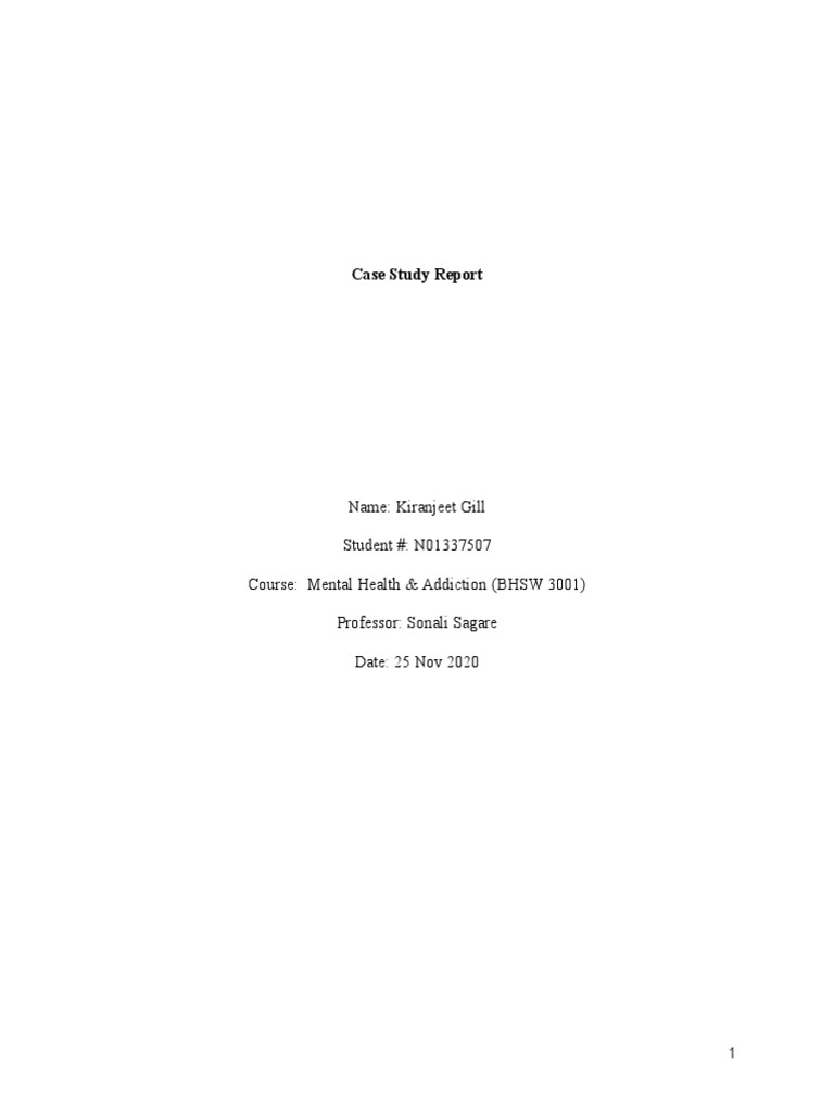 Mental Health Case Study | PDF | Employment | Health Care