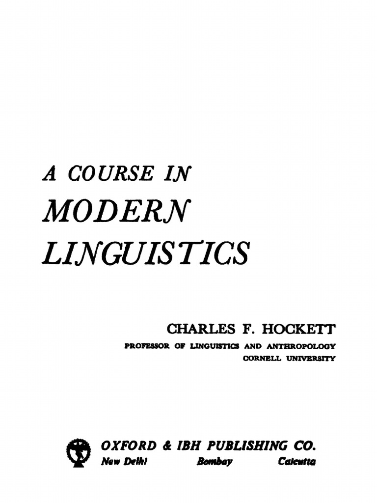 Modern Linguistics: A Course Overview | PDF | Phonology | Phoneme