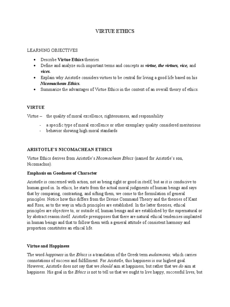 Virtue Ethics | PDF | Confucianism | Virtue Ethics