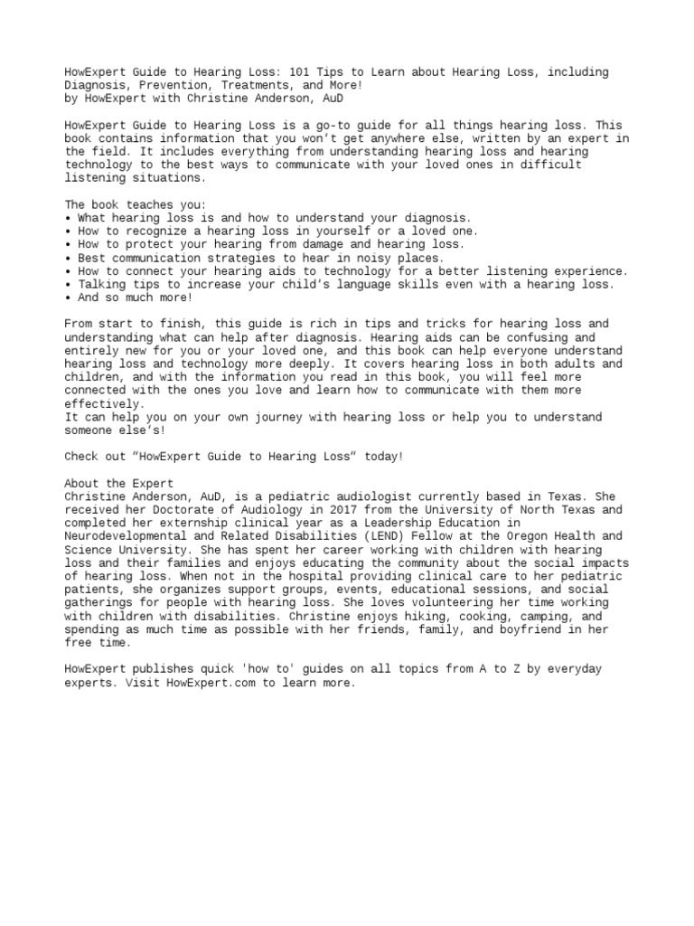 Script - Hearing | Download Free PDF | Hearing Loss | Audiology