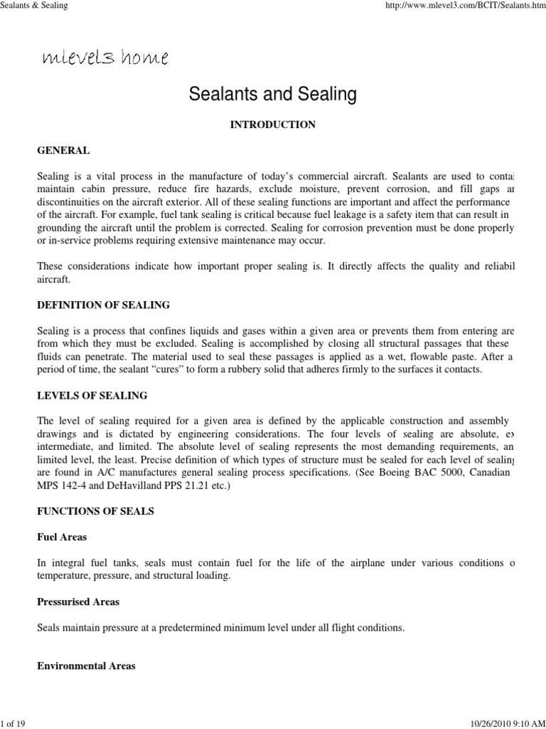 Sealants & Sealing | PDF | Silicone | Leak