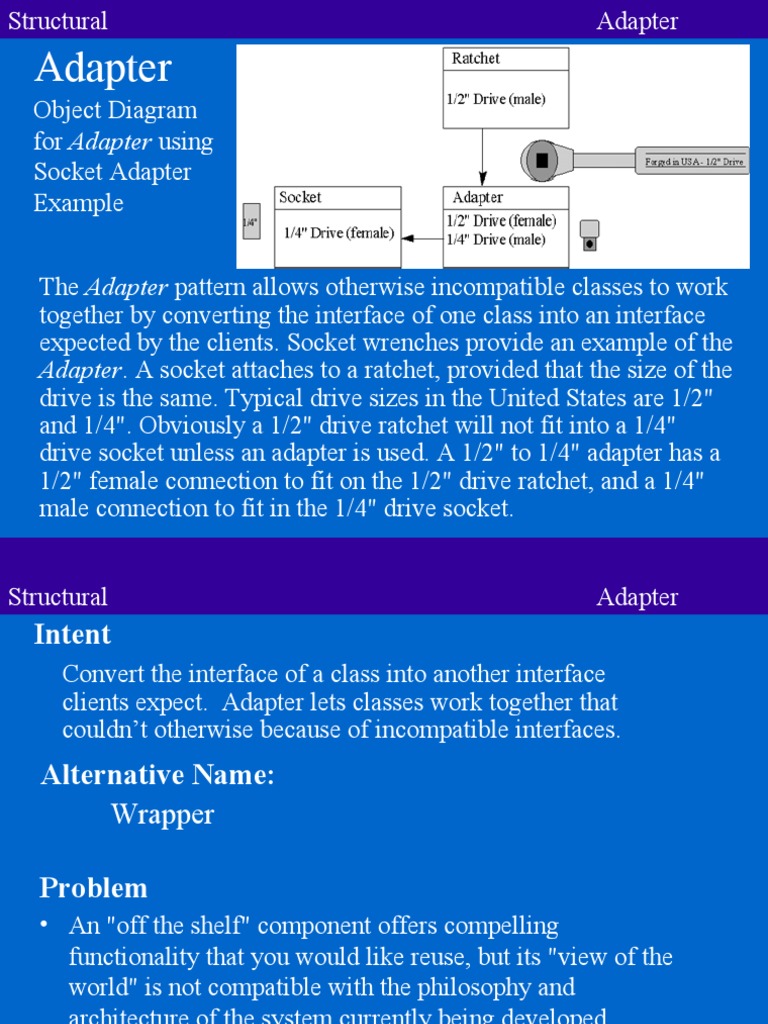 Adapter: Adapter. A Socket Attaches To A Ratchet, Provided That The Size of The | PDF ...