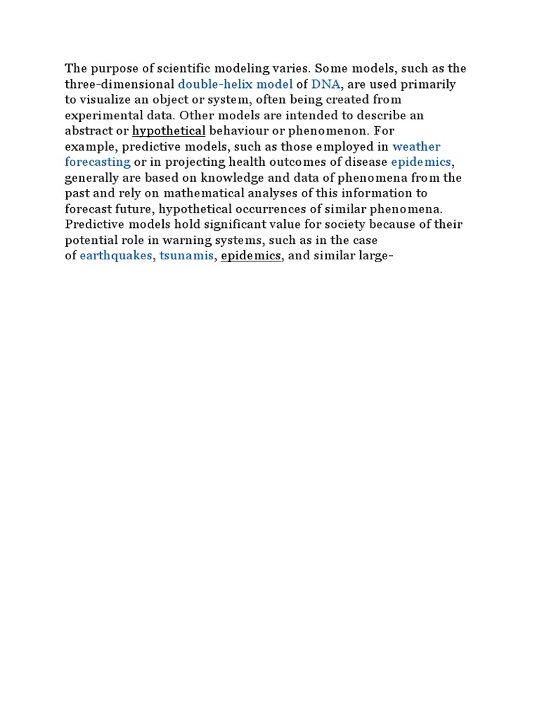 The Purpose of Scientific Modeling Varies | PDF | Self-Improvement ...