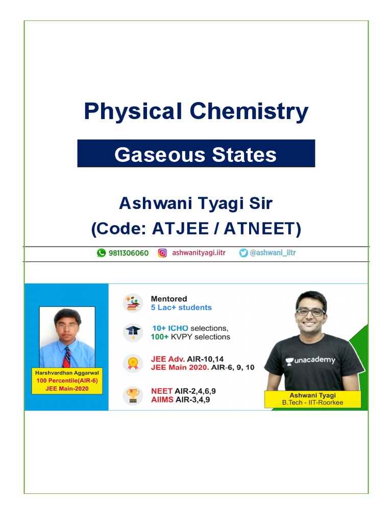 4 Gaseous State | PDF | Gases | Liquids