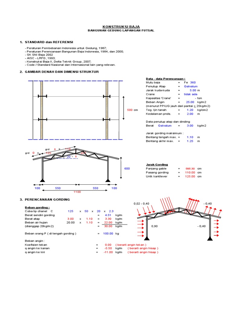 Standard Dan Referensi: Konstruksi Baja | PDF