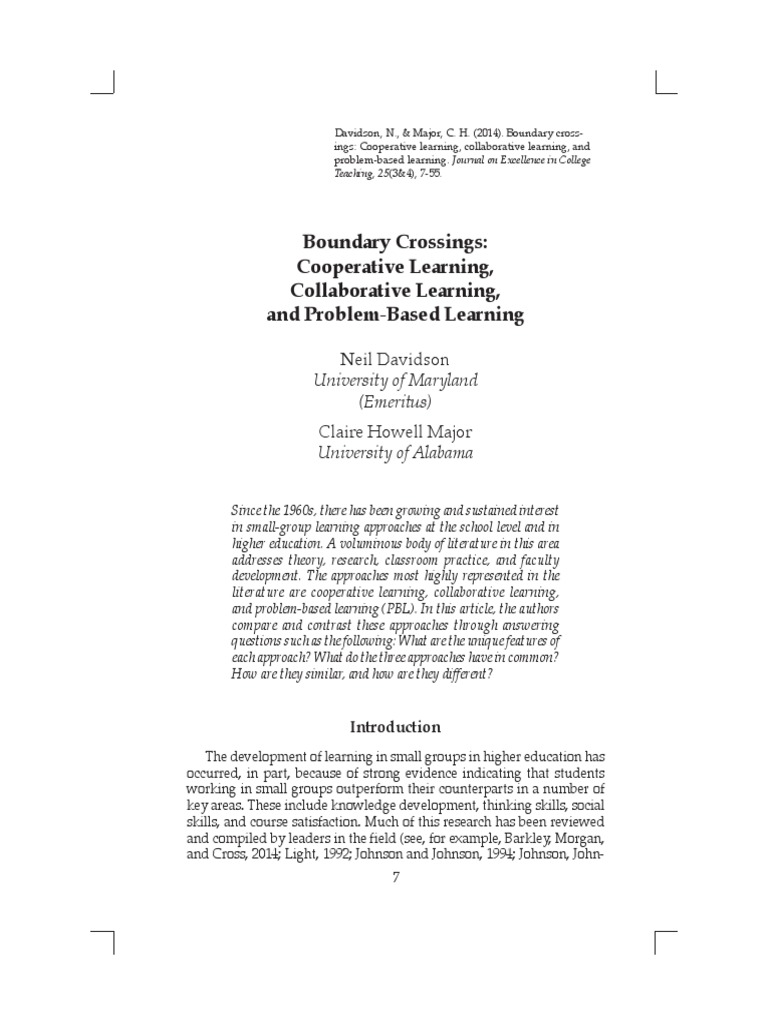 Comparing Three Types of Group Work | PDF | Constructivism (Philosophy ...