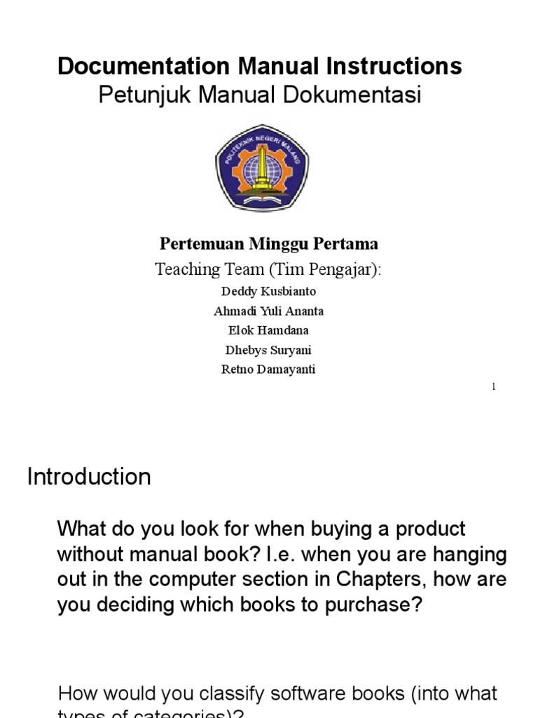 01-Petunjuk Manual Dokumentasi | PDF | Html Element | Java (Programming ...