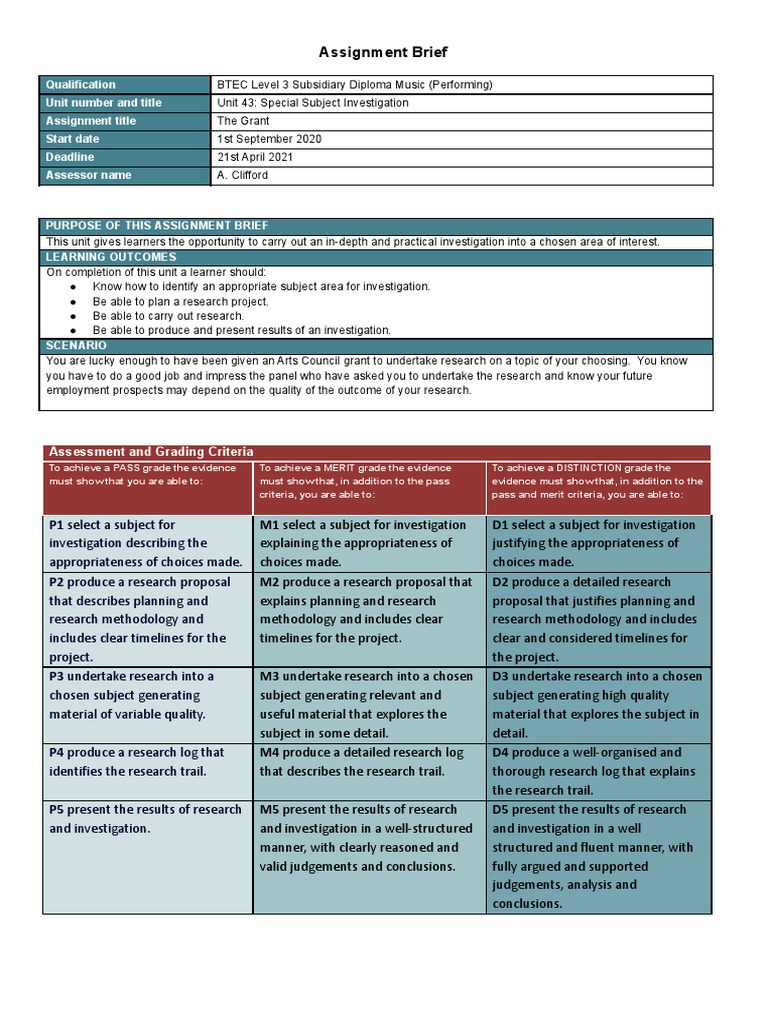 Tanuj Unit 43 - Brief - Special Subject Investigation - 20 21 Update ...