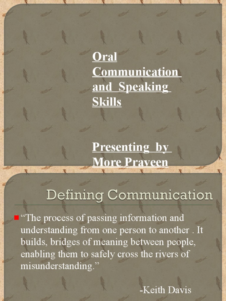 Oral Communication and Speaking Skills | PDF | Public Speaking ...