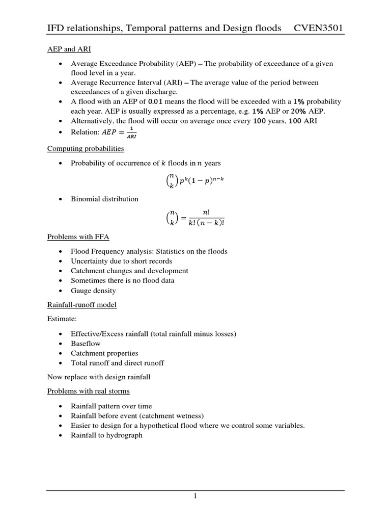AEP and ARI in Flood Analysis | PDF | Flood | Surface Runoff