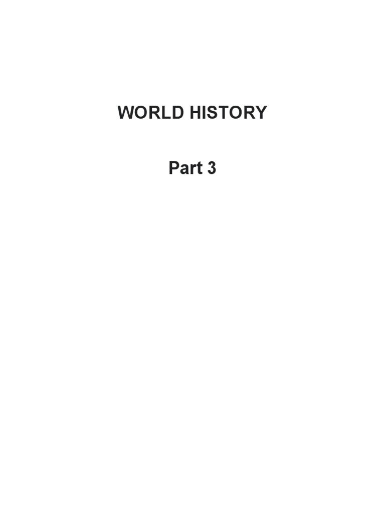 History of Word 3 | PDF | World History | Science