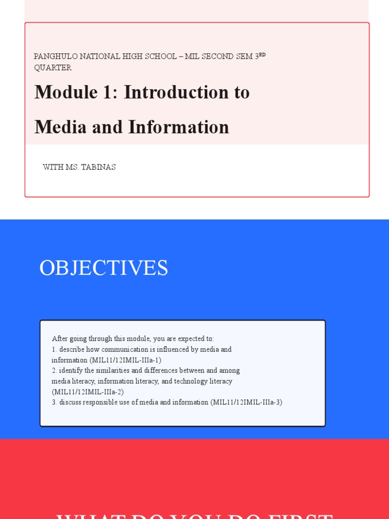 Mil Lesson 1 | PDF | Mass Media | Information Literacy