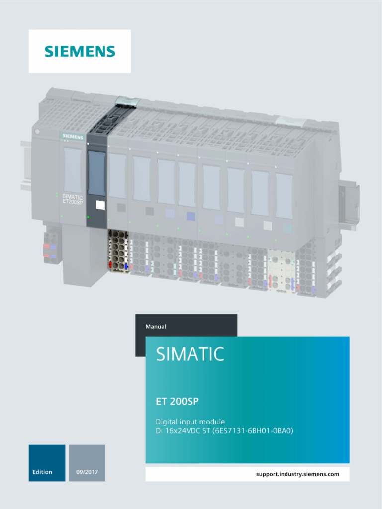 Et200sp Di 16x24vdc ST Manual en-US en-US | PDF | Documentation ...